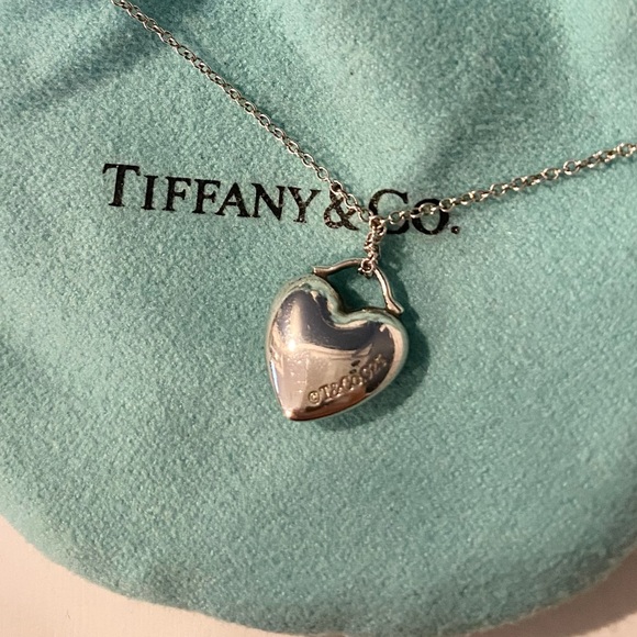 Tiffany & Co. | Jewelry | Tiffany Co Sterling 925 Silver Solid Heart Pendant Necklace | Poshmark